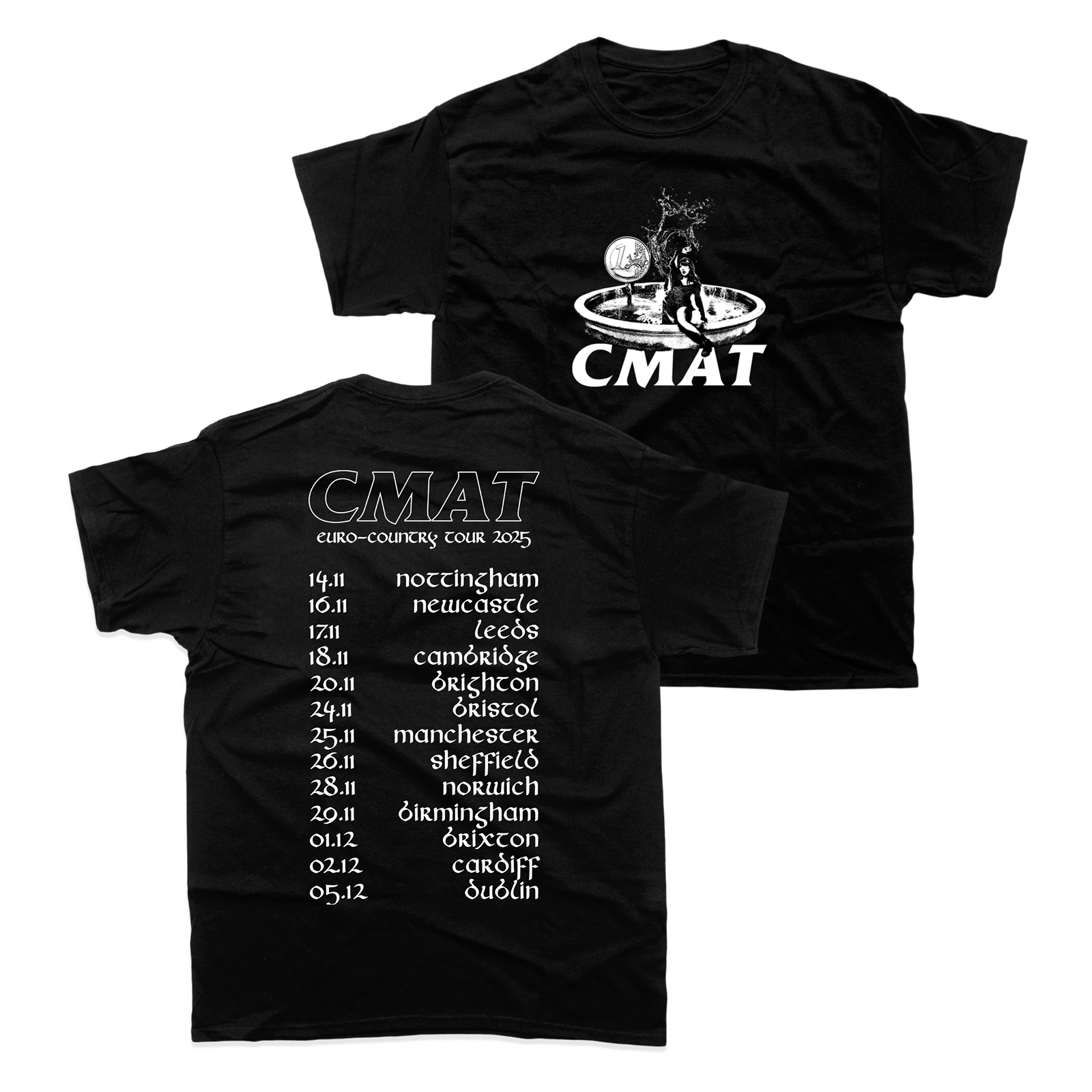 2025 EURO-COUNTRY TOUR T-SHIRT (BLACK) – CMAT UK